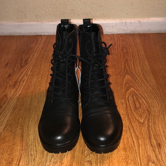 Universal Thread | Shoes | Faux Leather Boot Universal Thread Black ...